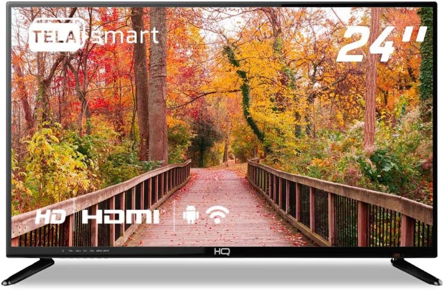 HQ Smart TV LED 24" 2 HDMI 2 USB WI-FI Androind 11 e Processador Quad ...