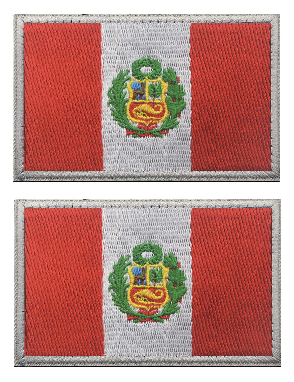 Amazon.com: 2 PCS AliPlus Peru Flag Patches Embroidered Tactical ...