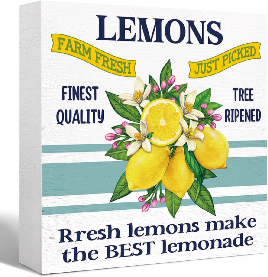 Amazon.com: Farm Fresh Lemon Wood Box Sign Fresh Lemon Make the Best ...