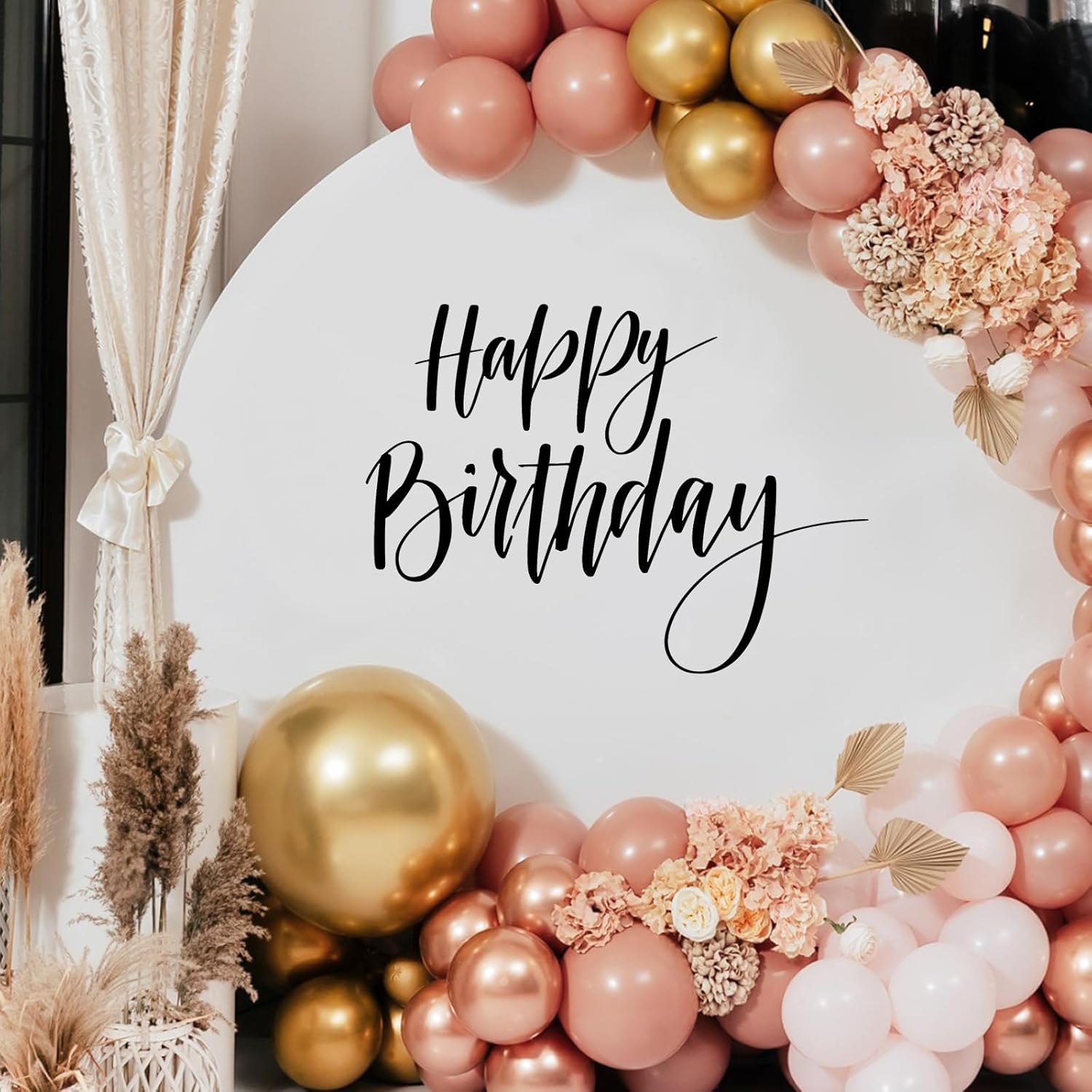 Amazon.com: Sinload Happy Birthday Party Decal Sign for Backdrop ...