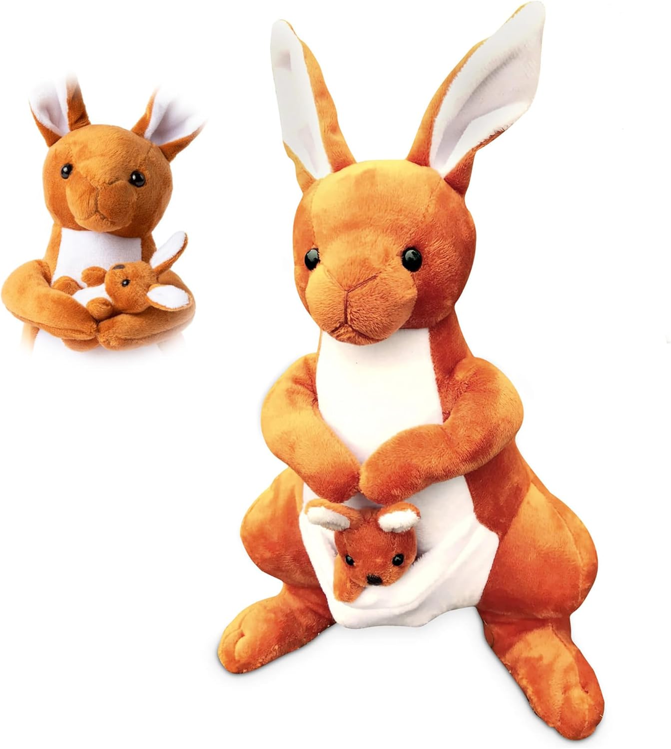 Amazon.com: Porridge & Papaya Kangaroo Stuffed Animal Plush Kangaroo Stuffed Animal with Babies ...