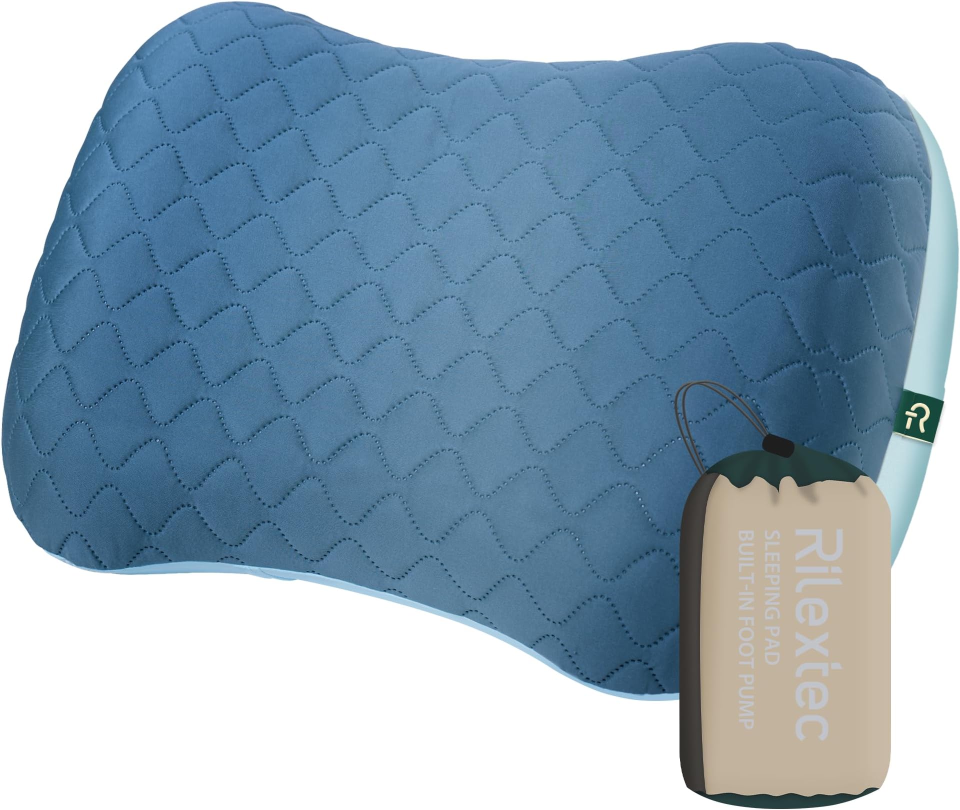 Amazon.com: 2 Pack Inflatable Pillow Blue Ultralight Pillow Camping Travel Pillow Small Squared ...