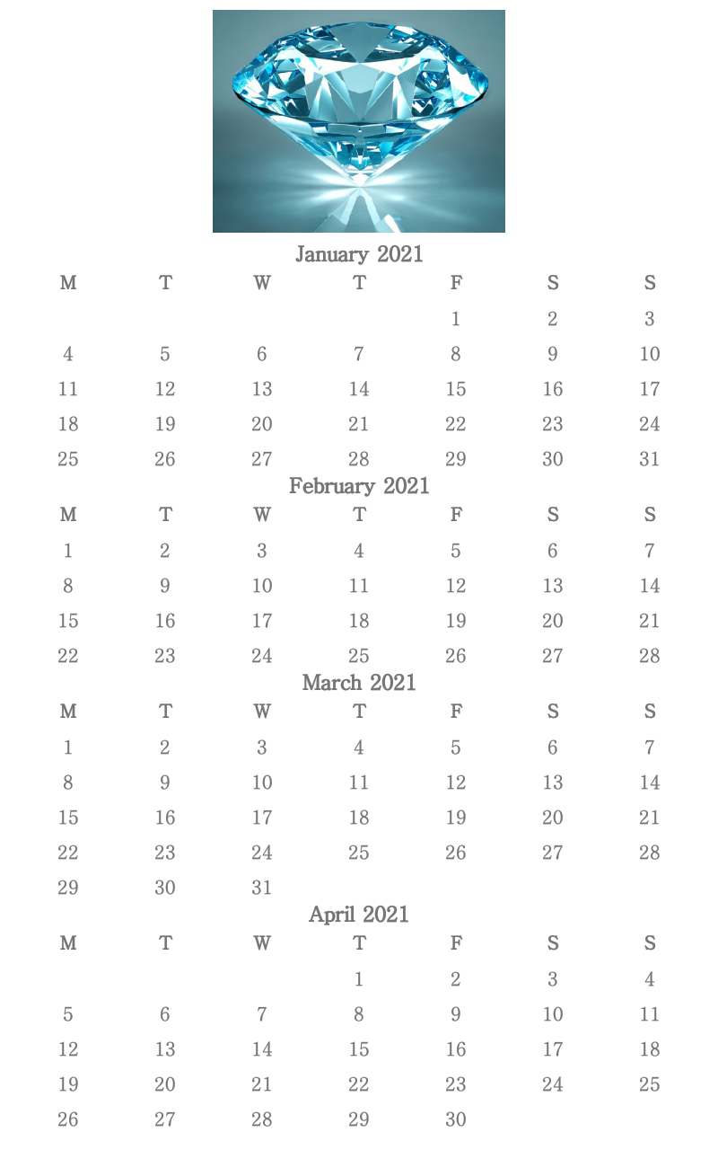Blue Diamond Calendar - App on Amazon Appstore