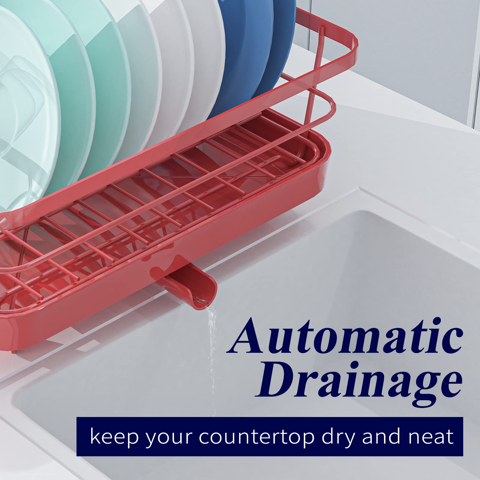 Snapklik.com : Kitsure Dish Drying Rack, Space-Saving Dish Rack, Dish ...