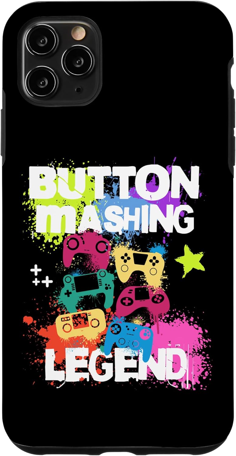 Amazon.com: iPhone 11 Pro Max Button Mashing Legend Funny Gamer Gaming ...
