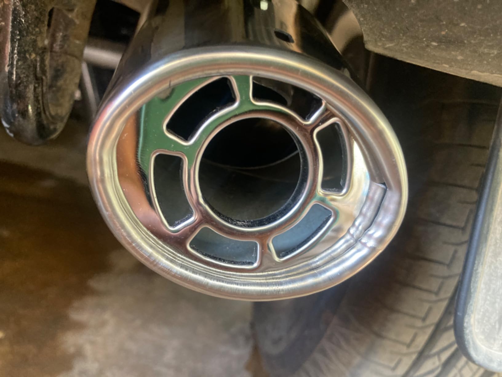 Automaze Universal Fit Car Straight Oval Shaped Exhaust Tail Muffler ...