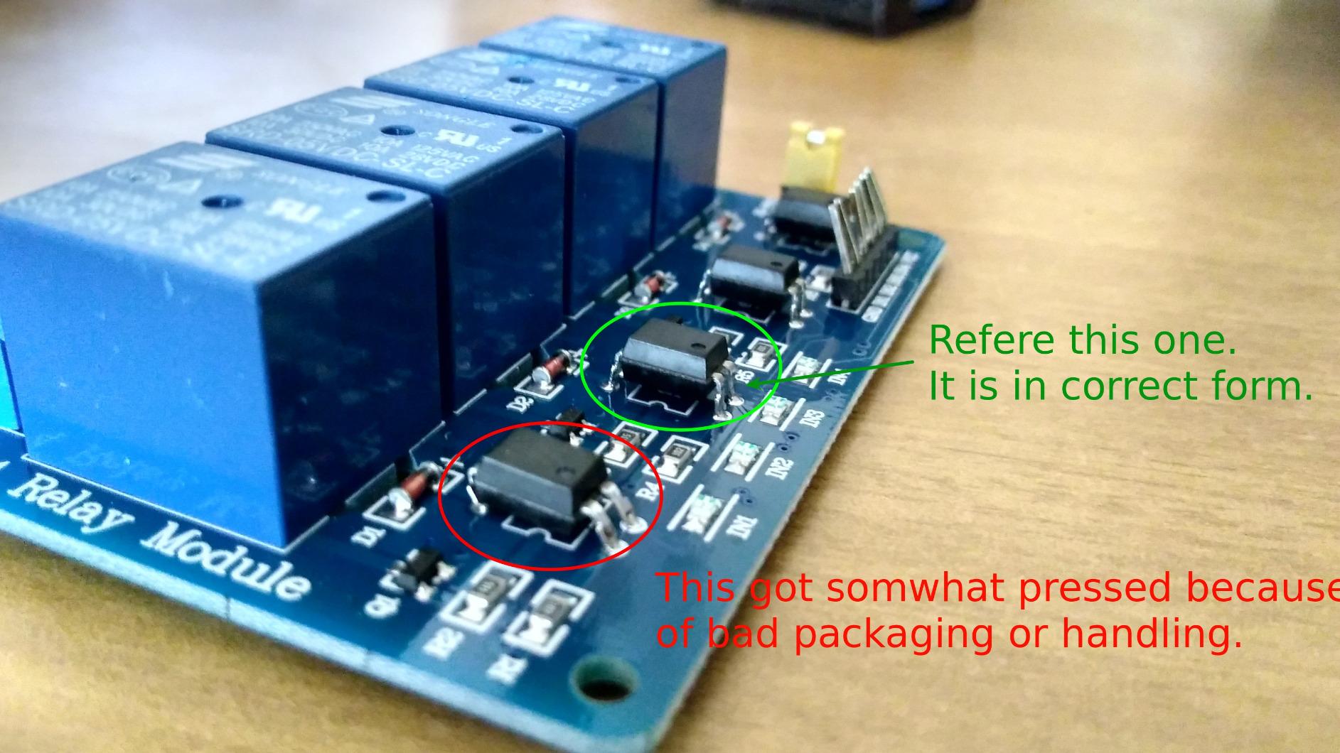 5V 4-Channel LED Indicator Light Relay Module Circuit Board Blue ...