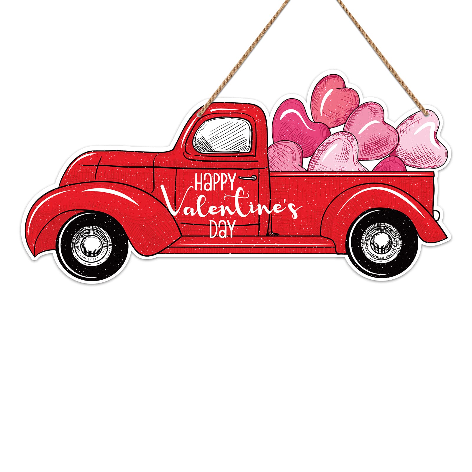 Amazon.com: FLYAB Valentine's Day Door Decorations Sign Happy ...