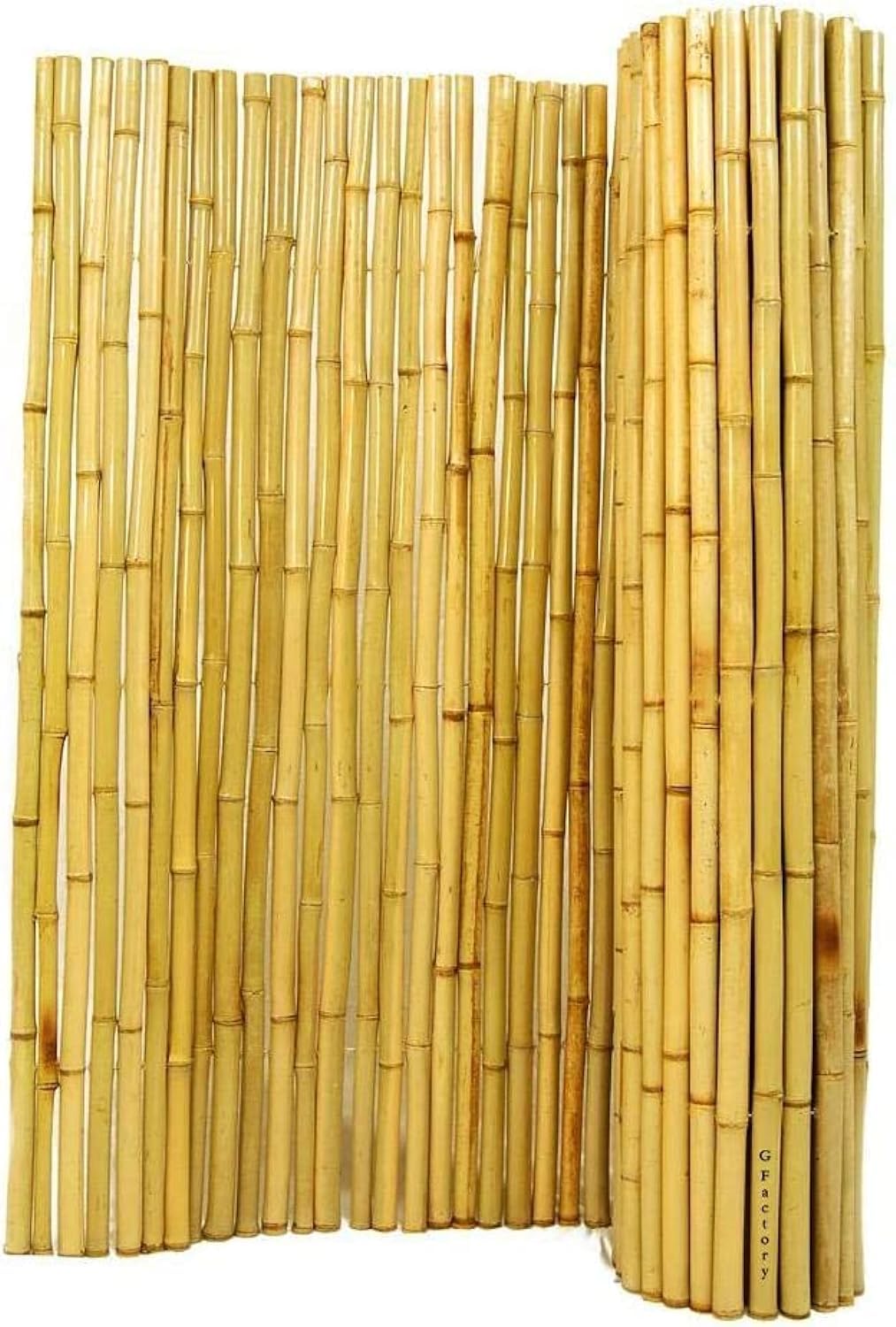 Egardenkart® Natural Rolled Bamboo Fence Thick Natural Privacy Fence ...