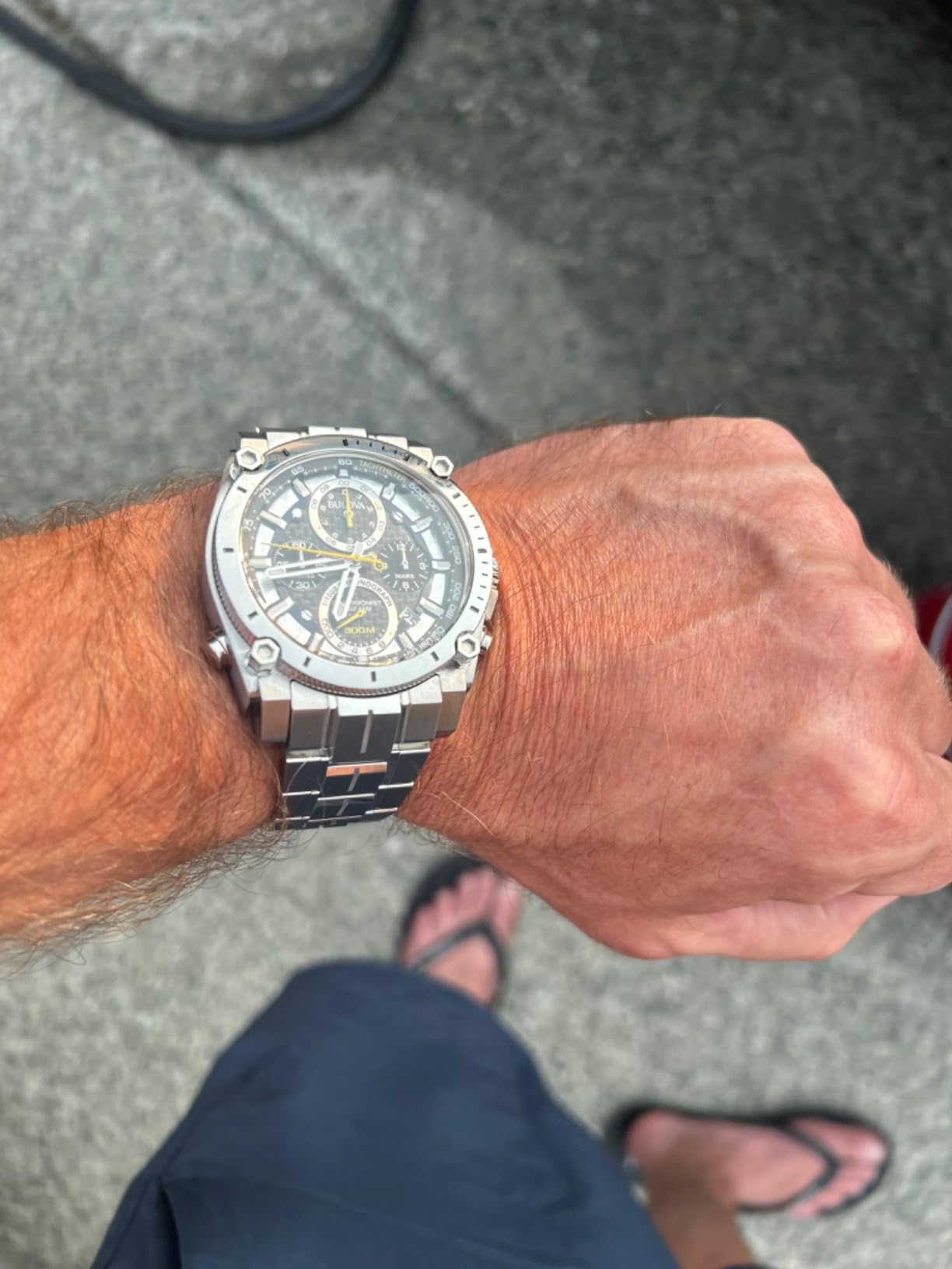 Bulova Men's Stainless Steel Precisionist Chronograph Watch 96B175 ...