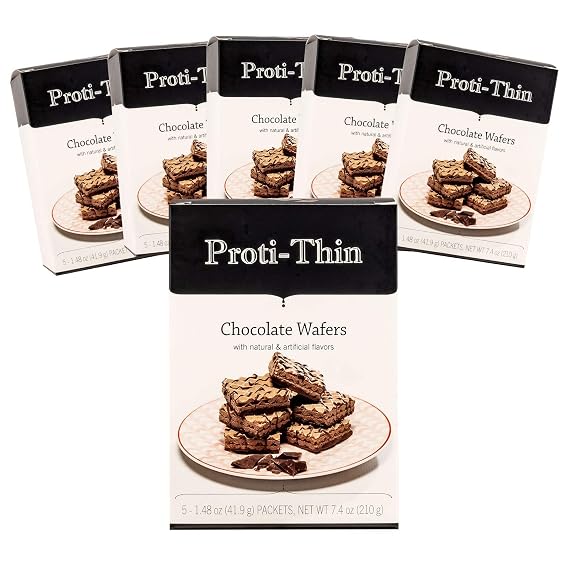 Amazon.com : Proti-Thin High Protein Chocolate Wafer Squares, 15g ...