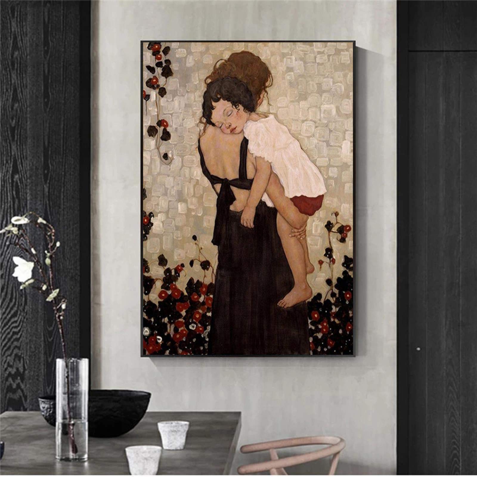 Mother And Child Abstract Painting