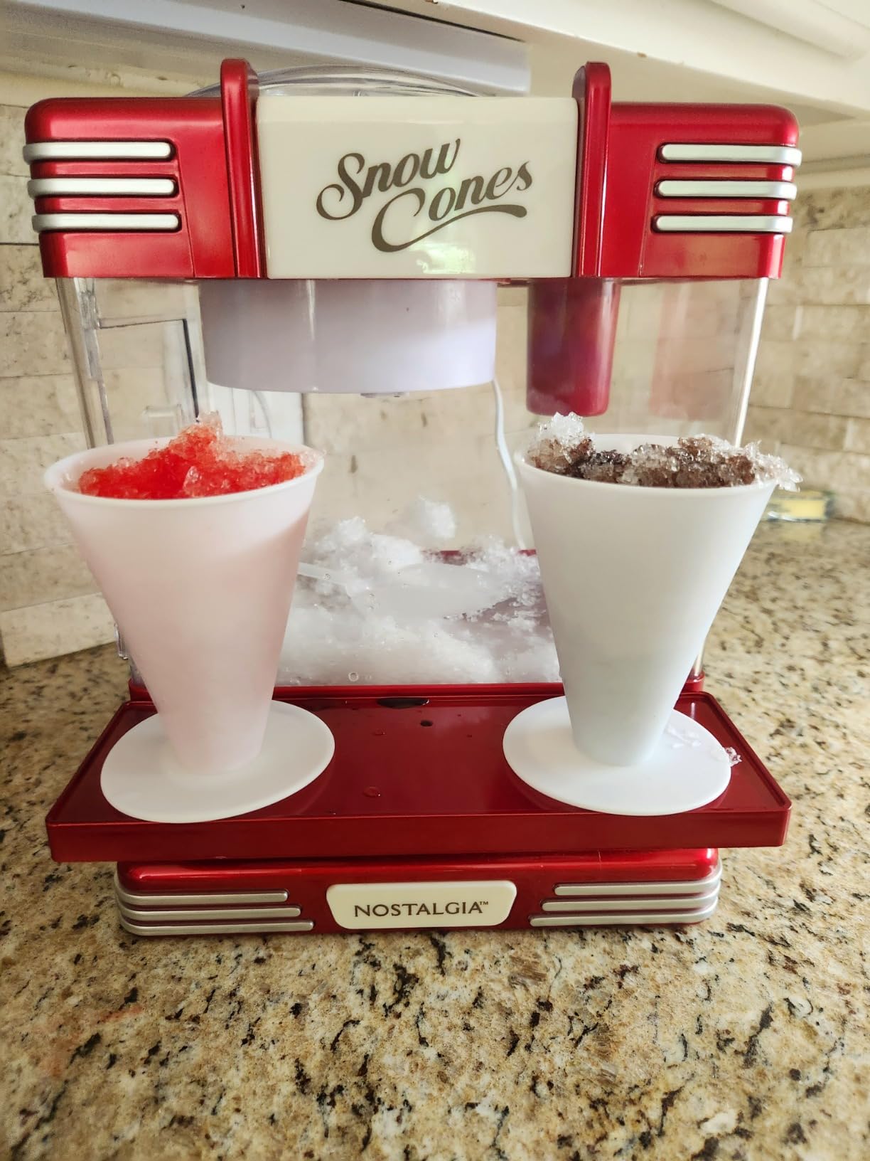 $12/mo - Finance Nostalgia Snow Cone Shaved Ice Machine - Retro Table-Top Slushie Machine Makes ...