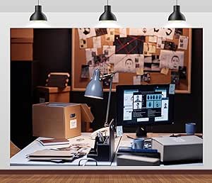 Amazon.com : BELECO 6x4ft Fabric Spy Agent Detective Backdrop Detective ...