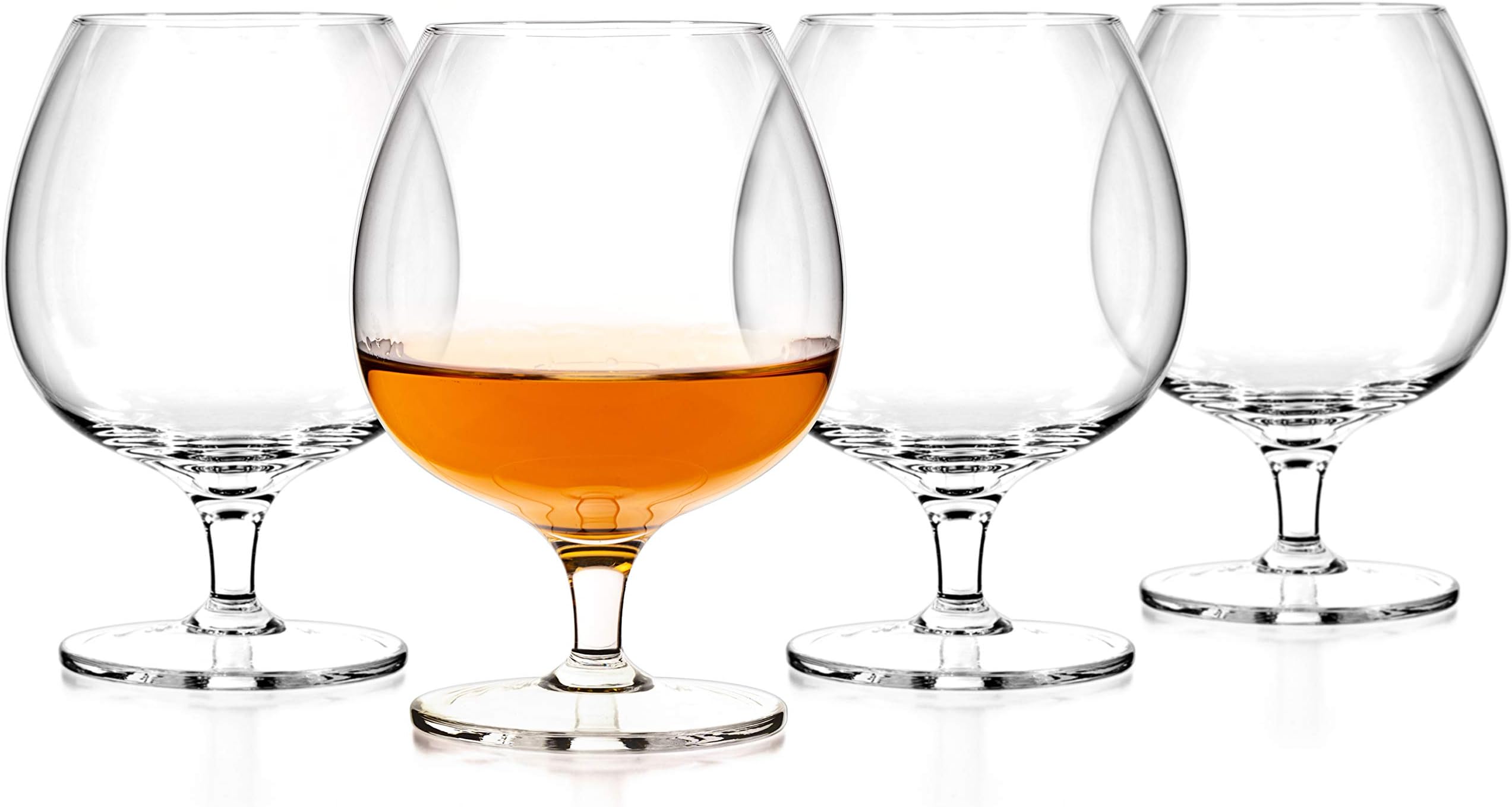 Amazon.com | Luxbe - Cognac & Brandy Crystal Small Glasses Snifter, Set ...