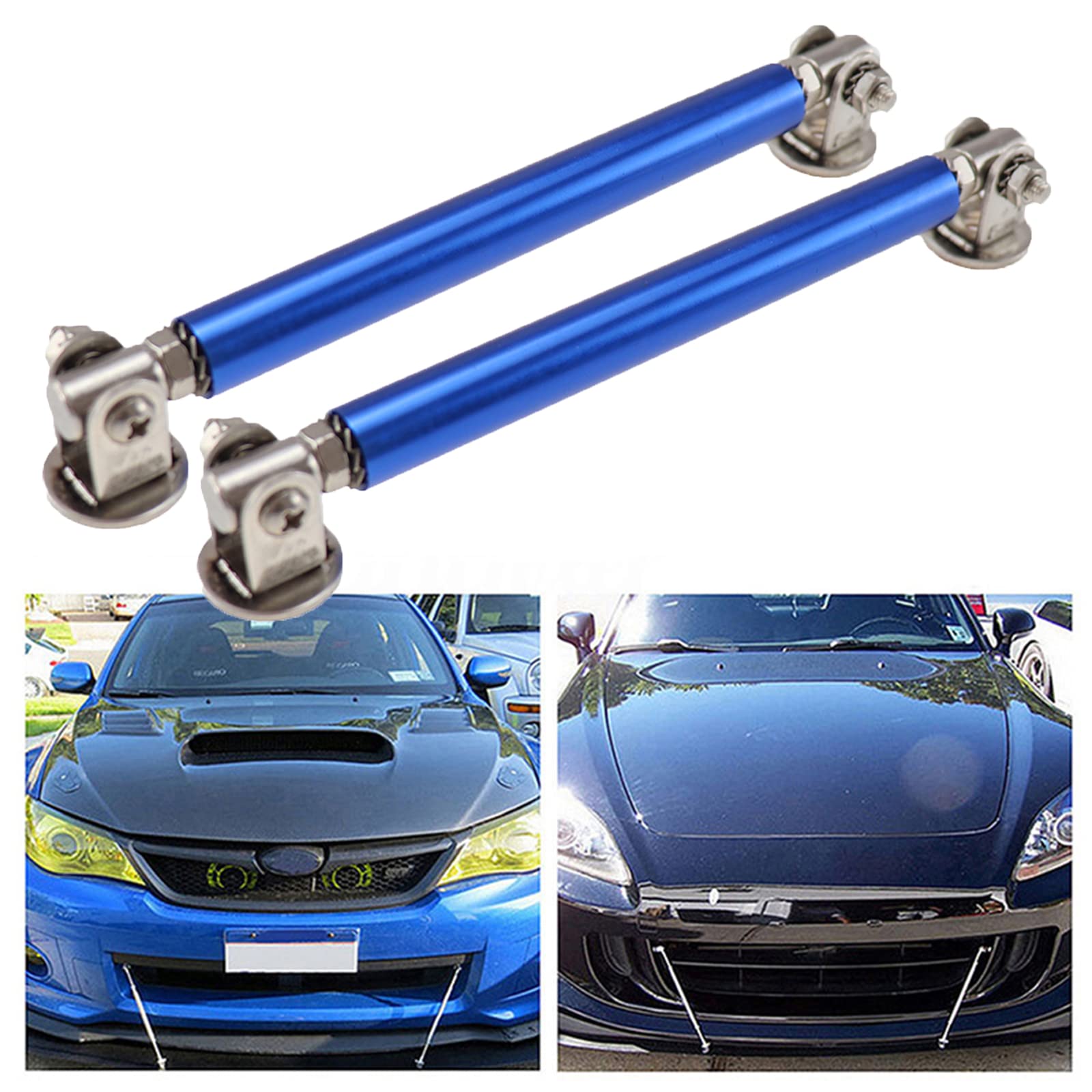 Amazon.com: Front Bumper Lip Splitter Diffuser Strut Rod Tie Bars ...