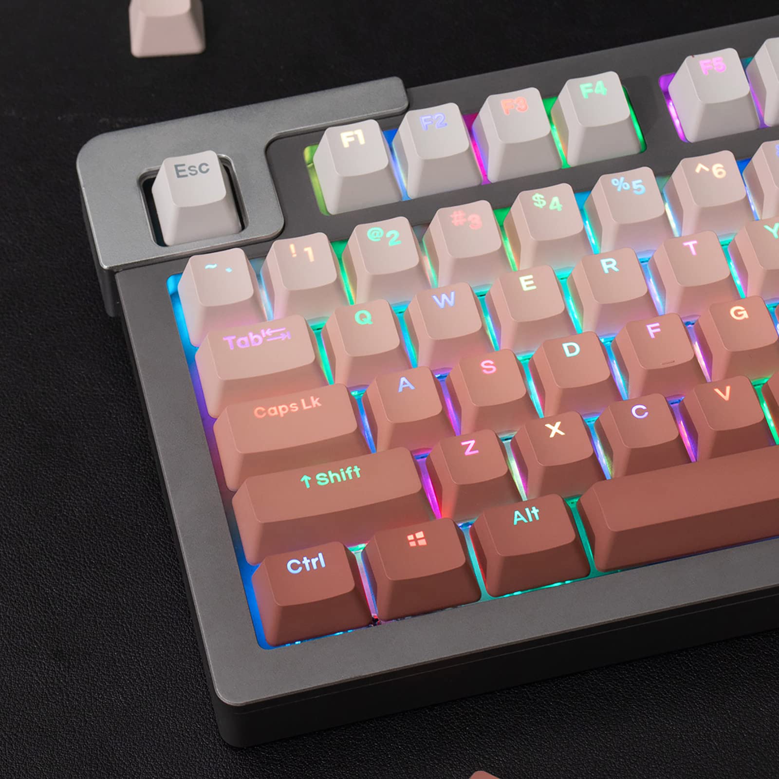 Amazon.com: Gradient Pink Keycaps Shine Through OEM Double Shot PBT ...