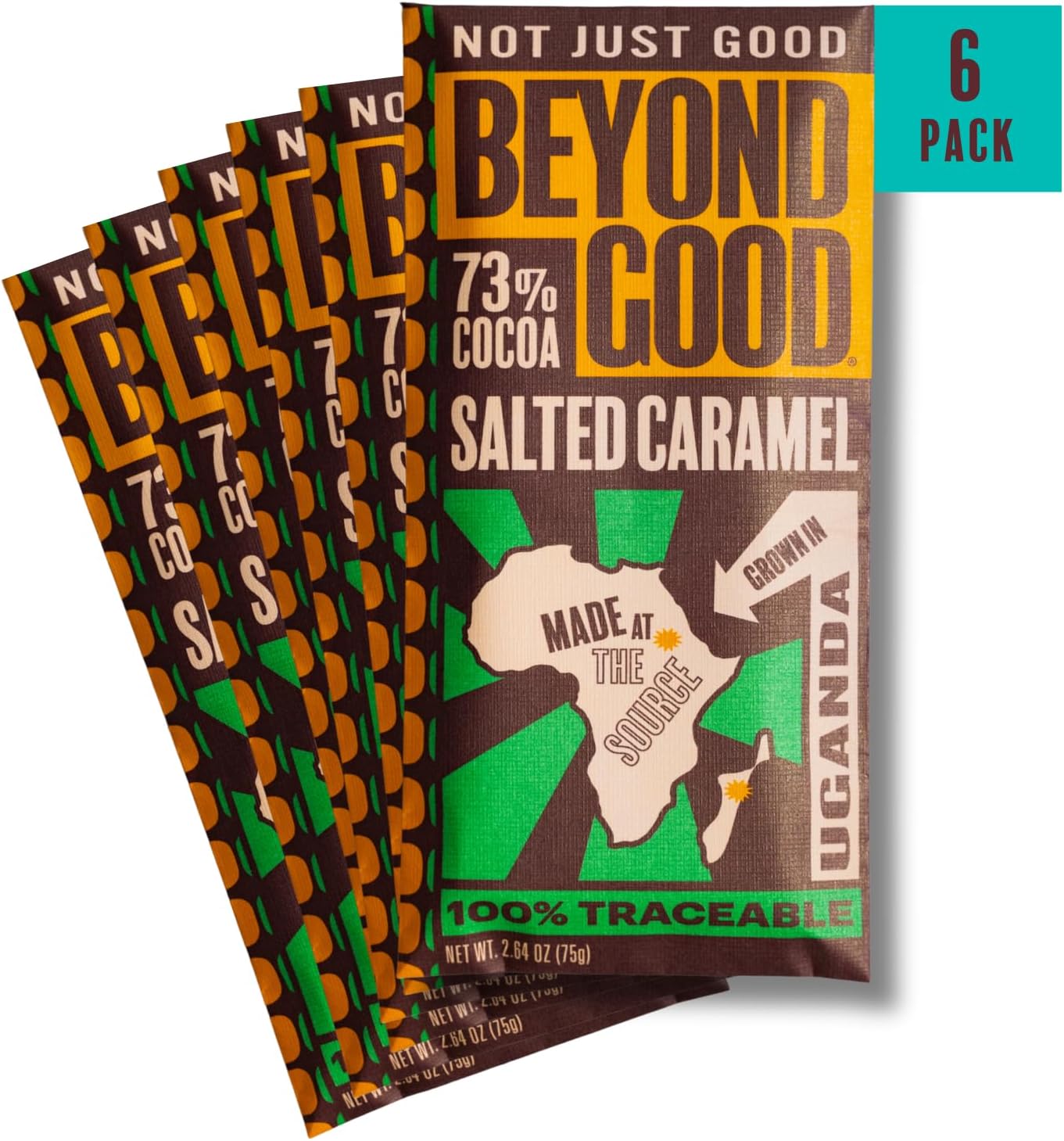 Amazon.com : Beyond Good Chocolate Bars | 6 Pack Pure Dark Chocolate ...