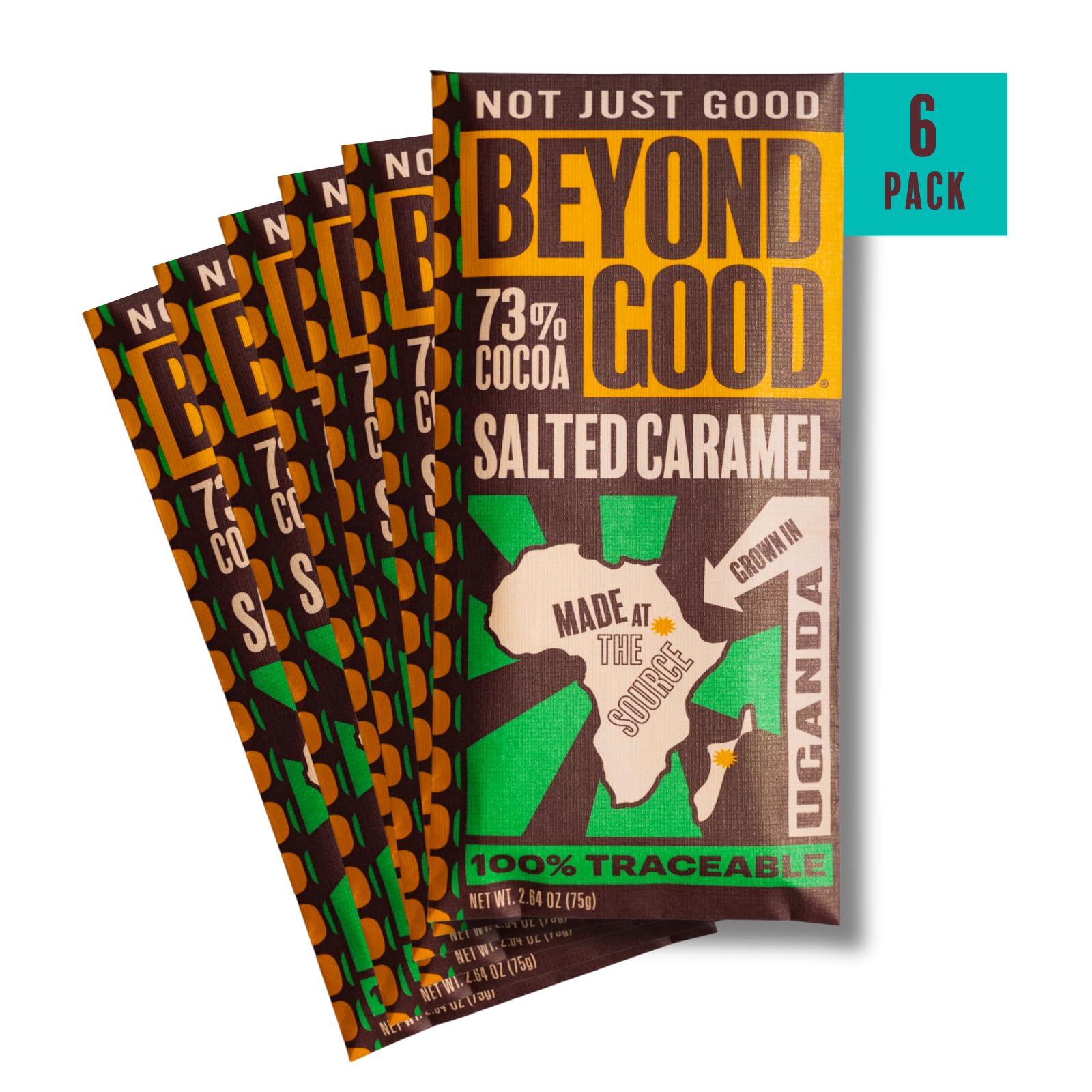 Amazon.com : Beyond Good Chocolate Bars | 6 Pack Pure Dark Chocolate ...