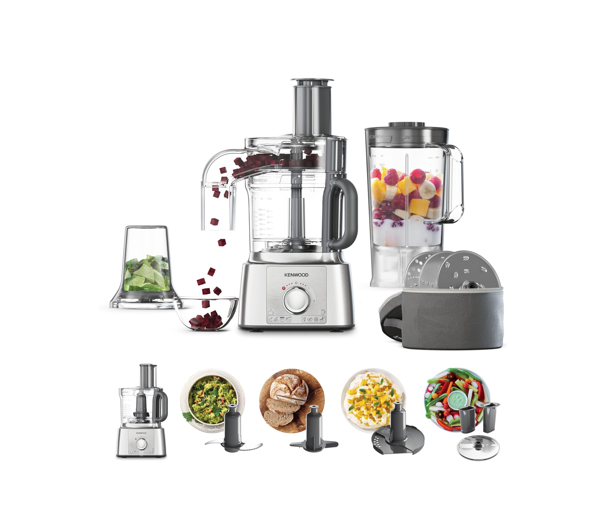 Kenwood MultiPro Express Food Processor FDP65.890SI, All-in-1 System ...