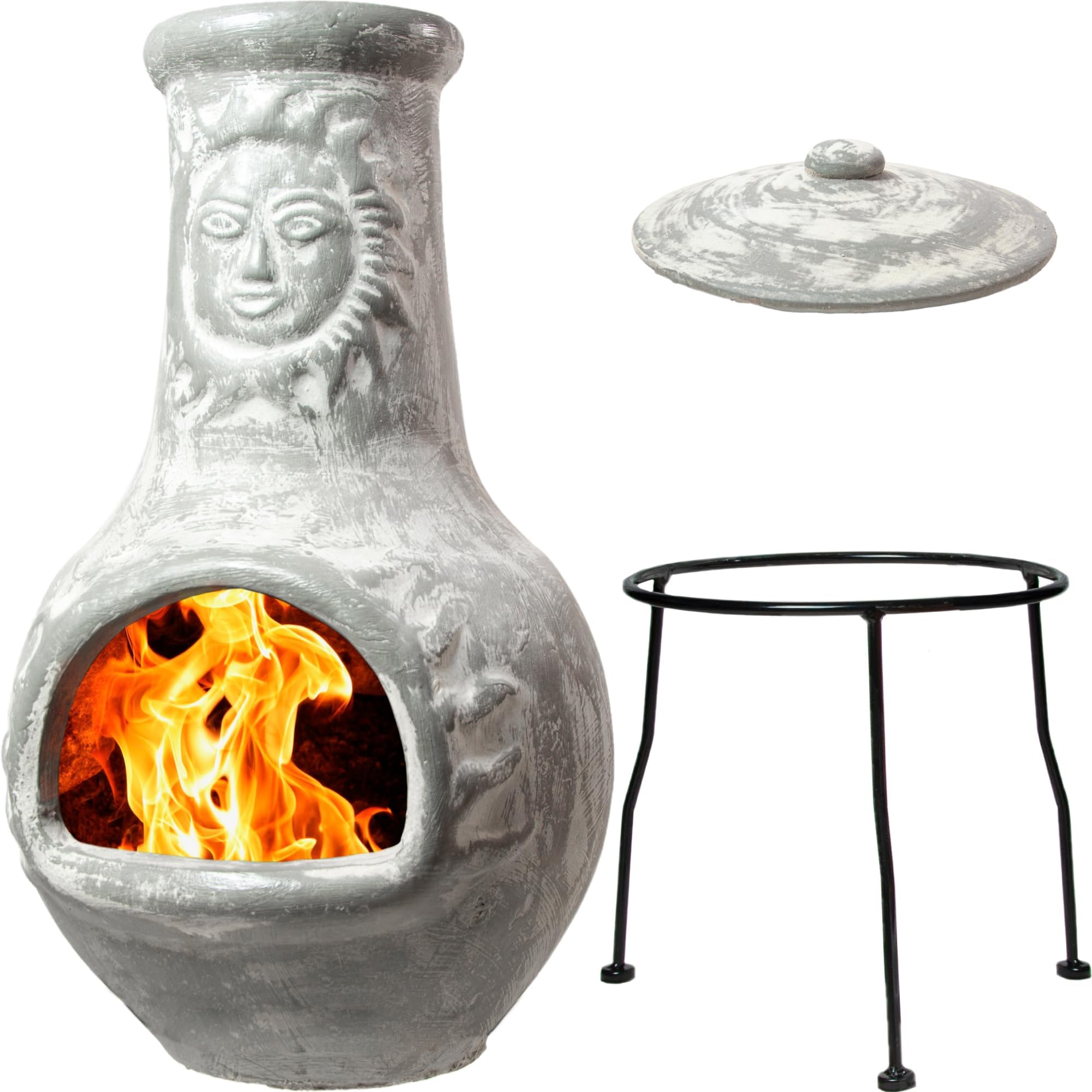 Amazon.com : Bad Idea Pyro Tower Steel Fire Pit Charcoal Grill Metal ...