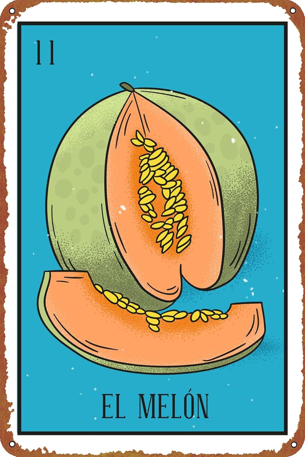 Amazon.com : El Melon MEXICAN LOTTERY Game Poster Metal Sign Tin Metal ...