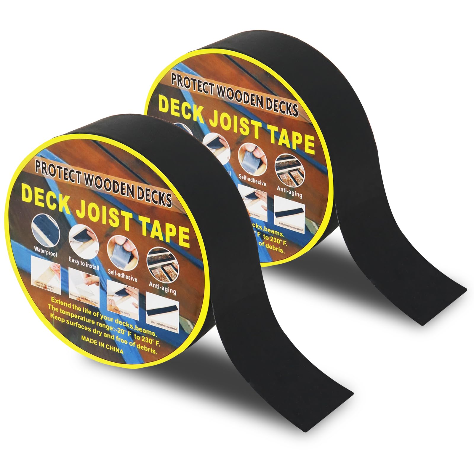Snapklik.com : Joist Tape For Decking 250, 2 Pack Weather-Resistant ...