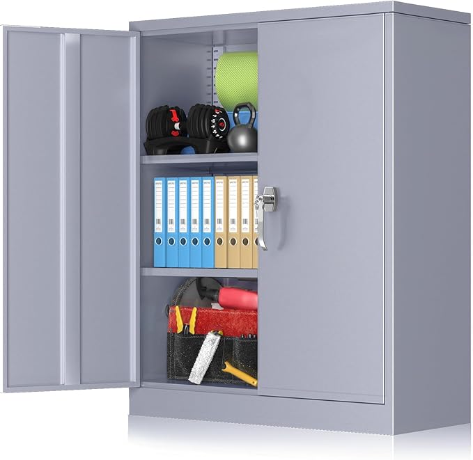 Amazon.com: Atripark Metal Storage Cabinet with Lock, 42" Lockable ...