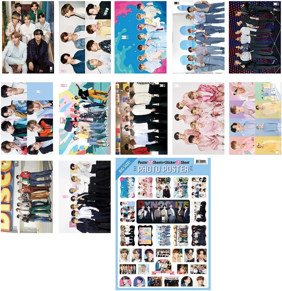 Amazon.com: K-POP Idol Group High end 12 Poster & 1 Sticker Set (All A3 ...