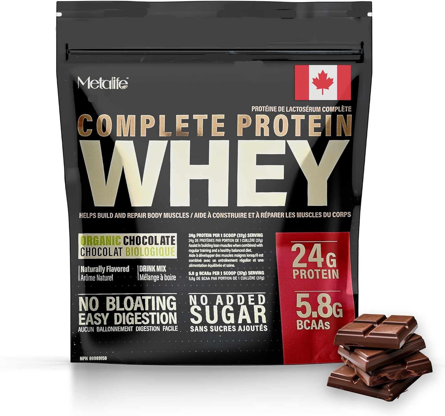 MetaLife Complete Whey Protein Powder – Organic Chocolate – 24g Good ...