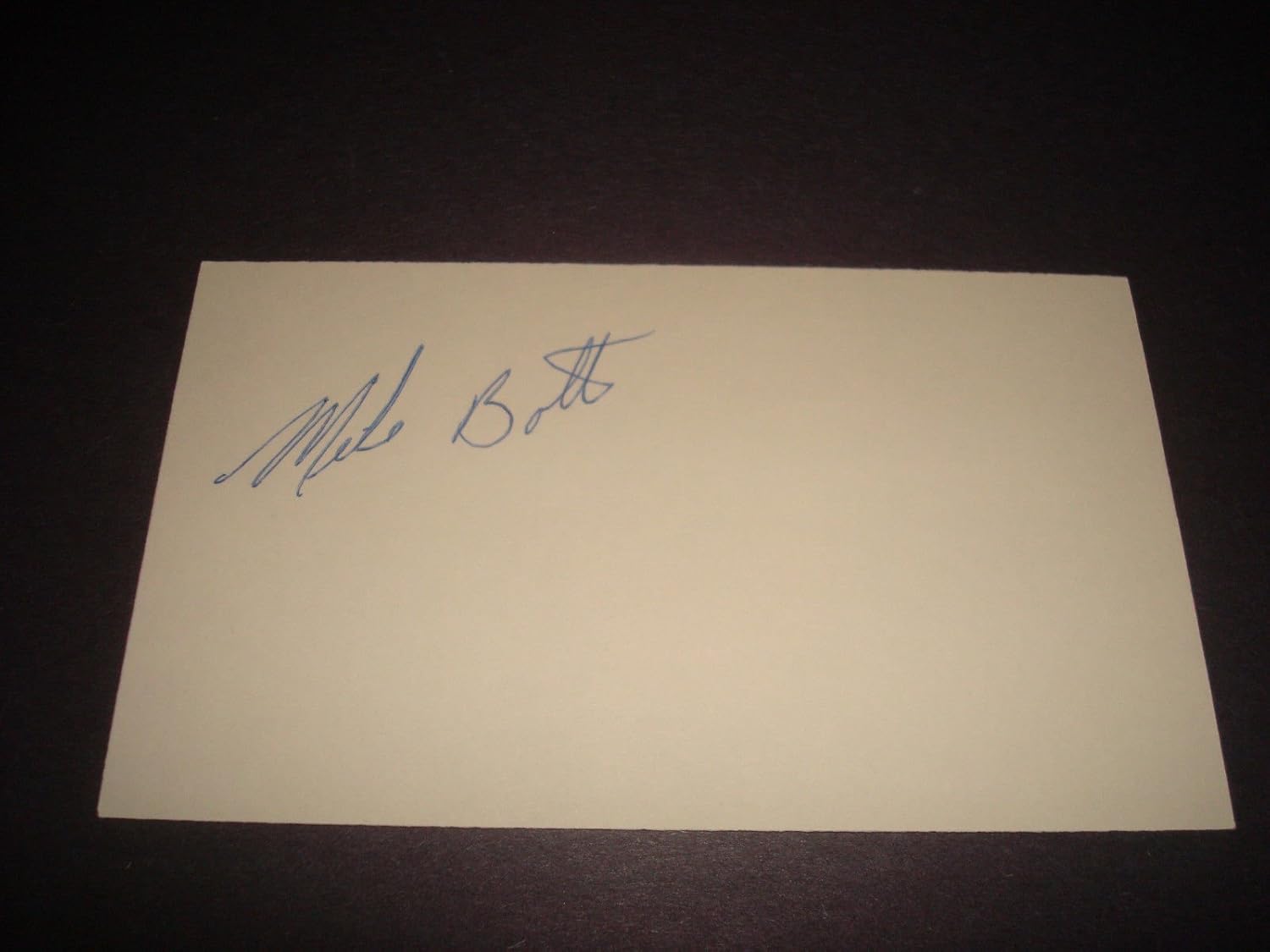 Mike Botts 1974 WFL Fire Signed 3x5 Index Card Authentic Autograph A9 ...