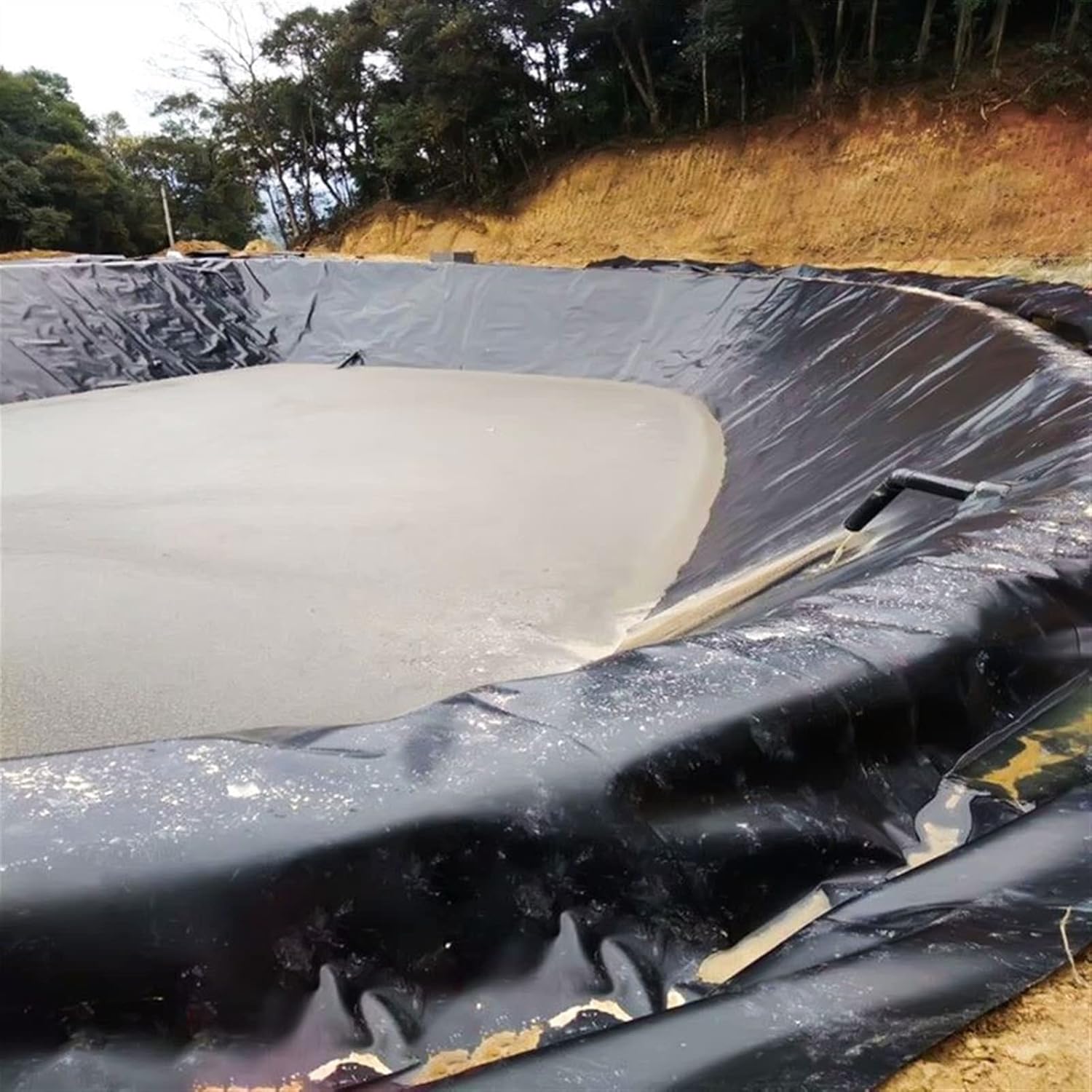 Amazon.com : FIONEL Black 0.2mm Pond Liner for Garden HDPE Small Fish ...