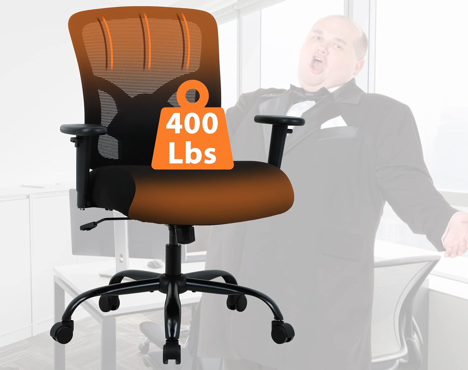Amazon.com: Big and Tall Ergonomic Mesh Office Chair - 400 Lbs Capacity ...