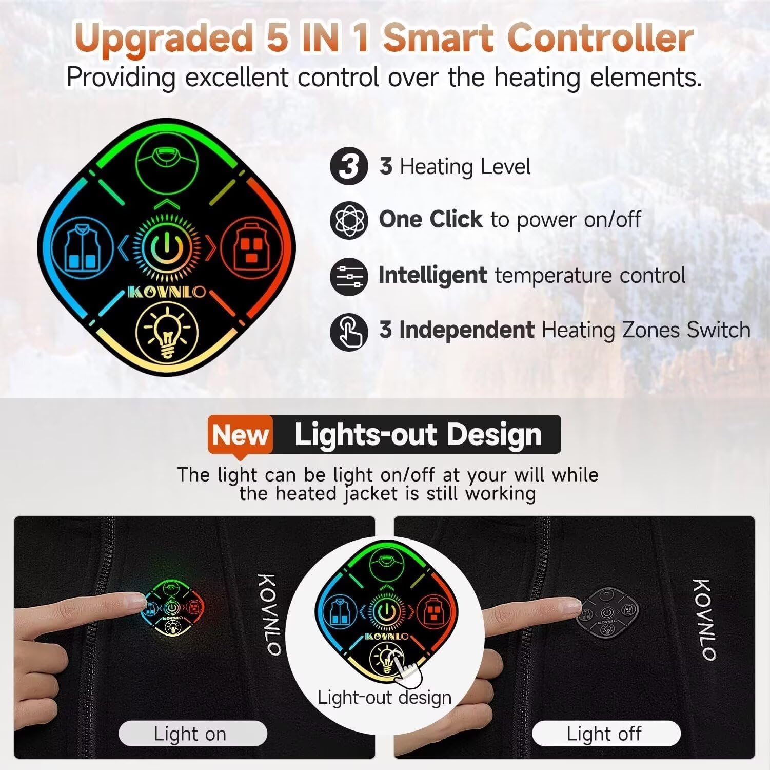 Snapklik.com : KOVNLO Heated Jackets For Women, Smart Controller