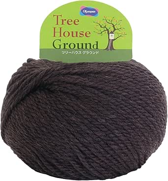 Amazon.co.jp: Olympus Tree House Ground Yarn Thick Col.310 Brown, 1.4 ...