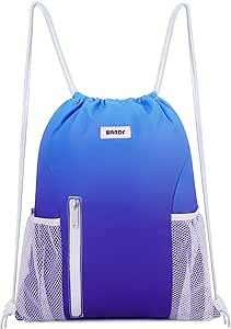 Amazon.com | WANDF Drawstring Backpack Sports Gym Sackpack with Mesh ...