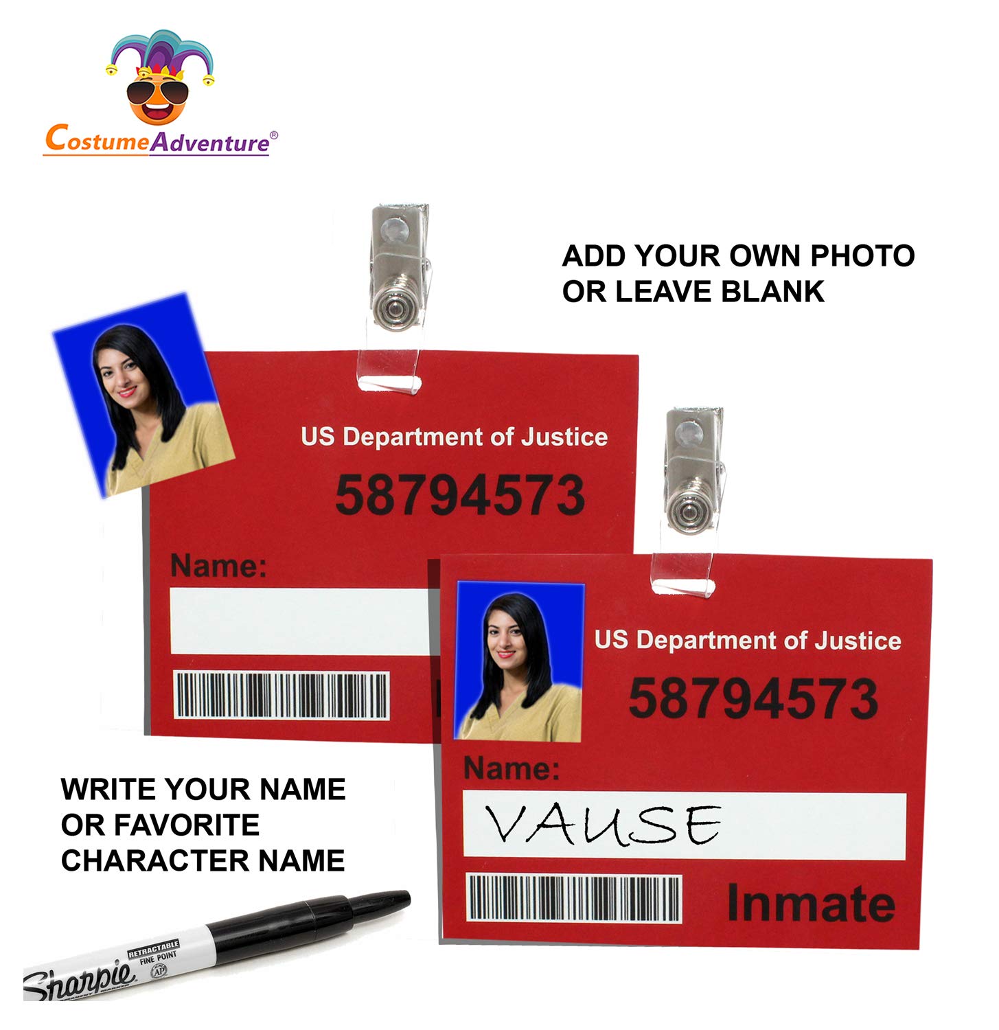 Buy Prison Name Badge Prop For Prisoner Costumes Convict Costumes and ...