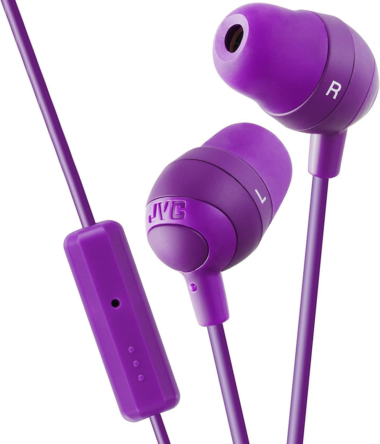 Amazon.com: JVC HAFR37V Marshmallow Earbuds with Mic, Violet : Electronics