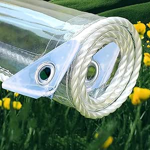 Amazon.co.jp: FENGSHOUU Tarpaulin Waterproof Transparent PVC Rain Sheet ...