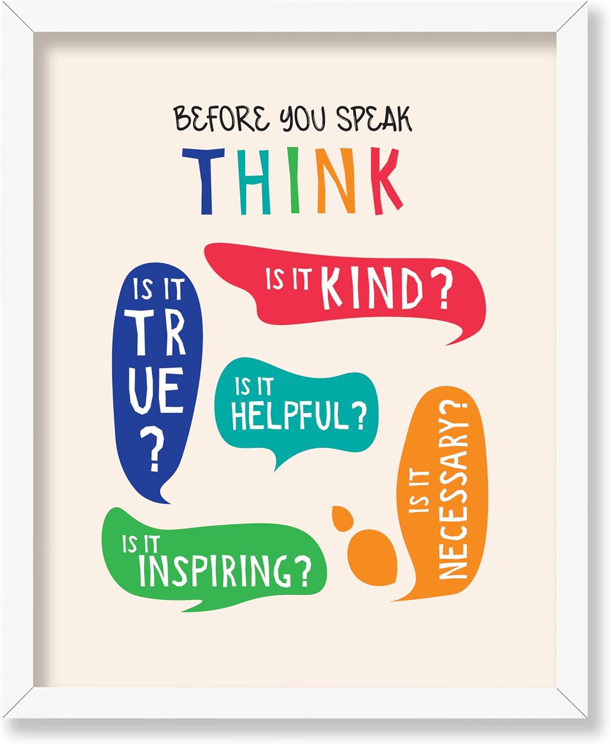 Amazon.com: Poster Master Think Before You Speak Poster - Mindfulness ...