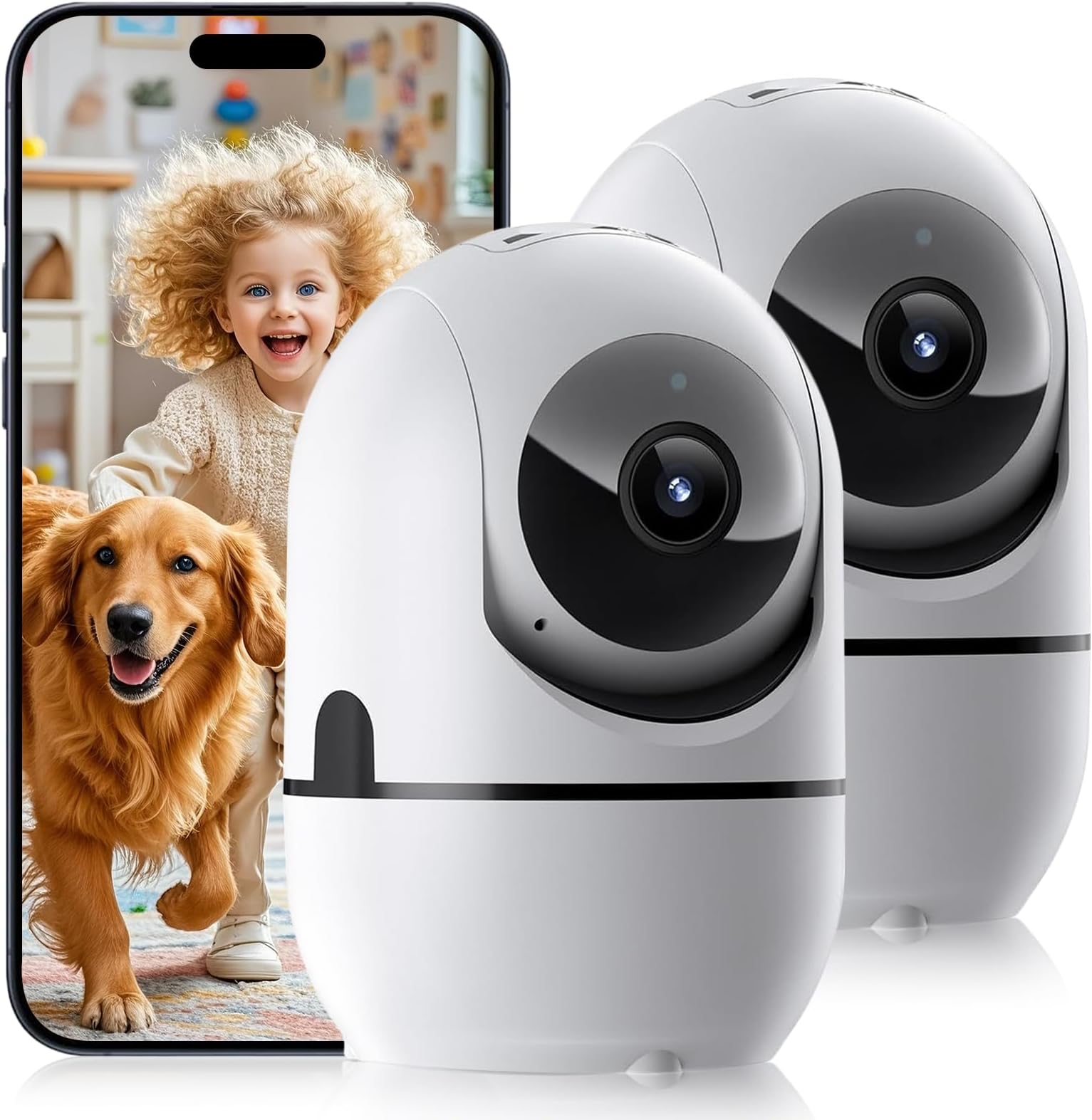 Amazon.com : Girafit 2K Window Camera (1 Pack)+5GHz & 2.4GHz Indoor ...