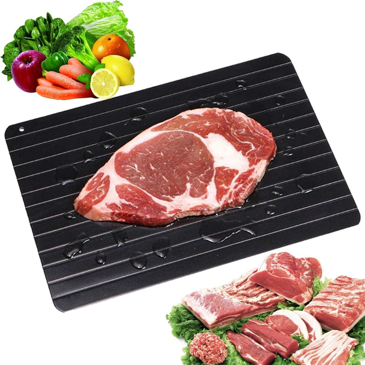 Amazon.com: Quick Defrosting Tray for Frozen Meat, Fish, and Vegetables ...