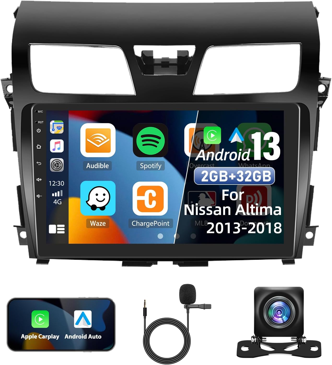 2+32G Android 13 Car Stereo for Nissan Altima 2013-2018 Support ...