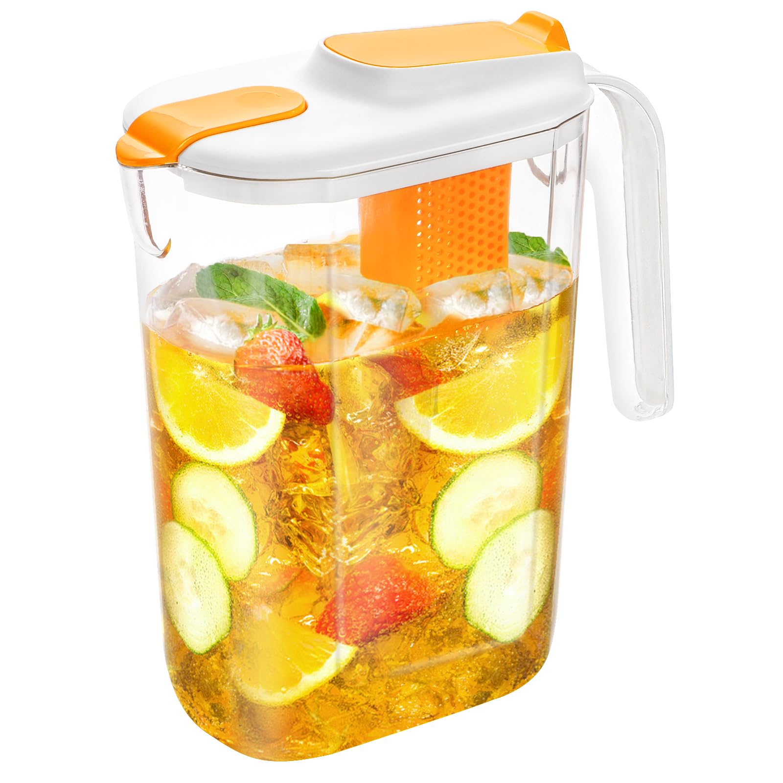 Amazon.com: Foraineam Water Pitcher with Fruit Infuser, 80 oz Fridge ...