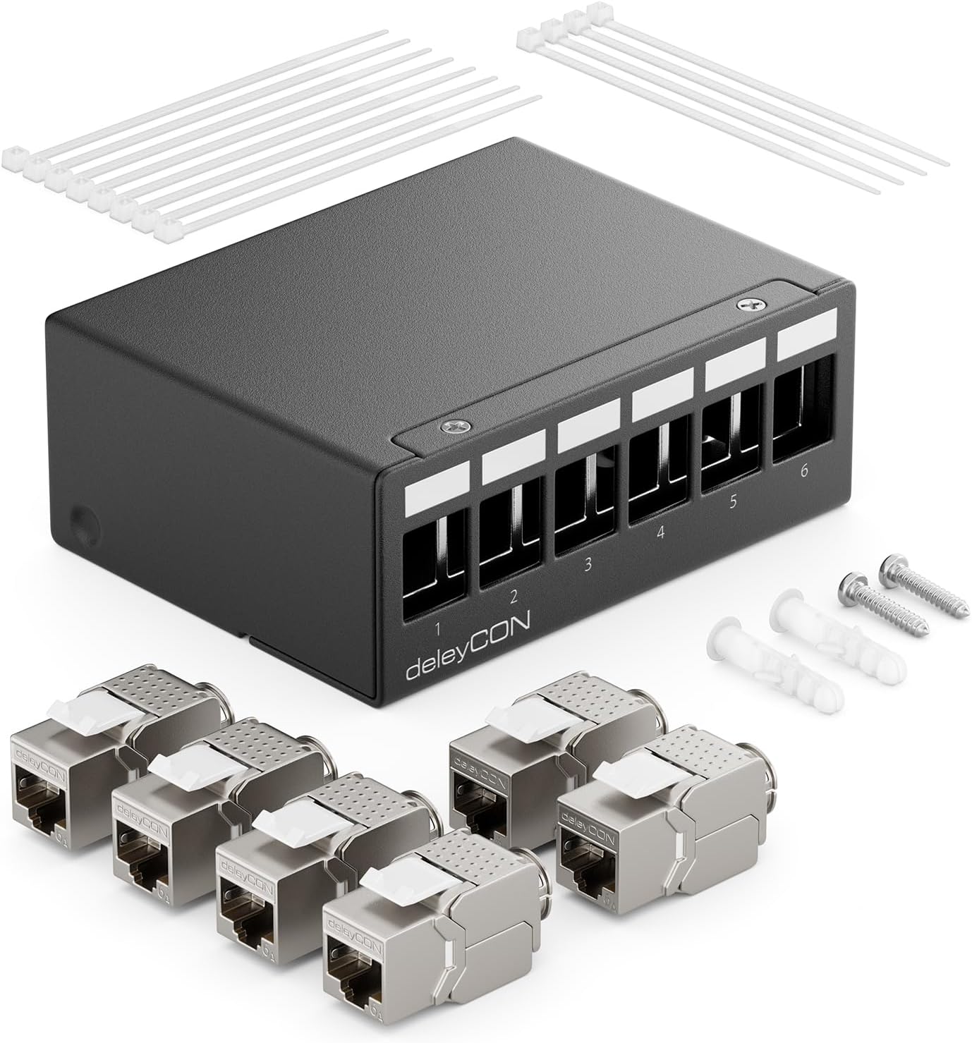 kwmobile Keystone Modul und Hutschienenadapter Set - passt auf genormte ...