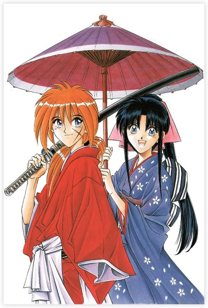 URDOX Rurouni Kenshin Himura Kenshin y Kaoru – Póster en lienzo de ...