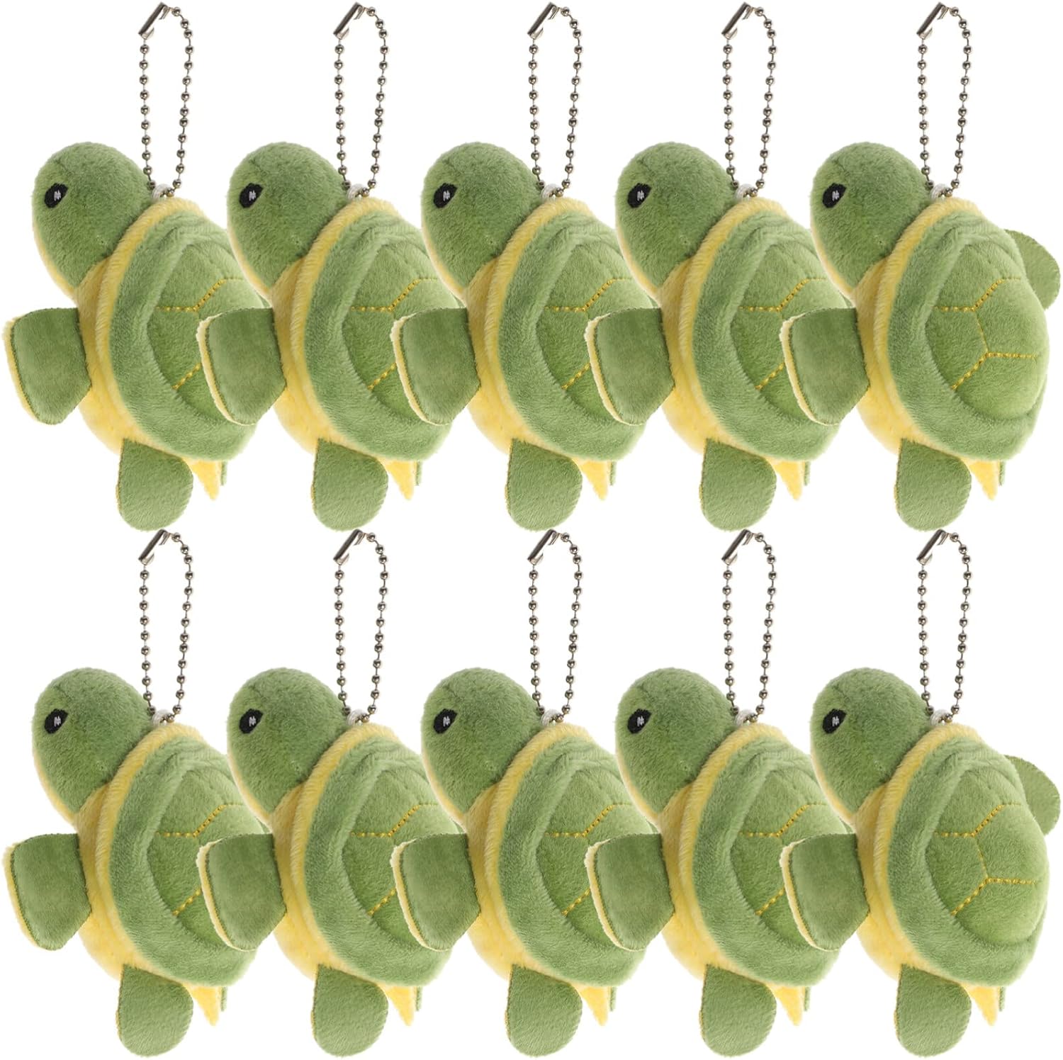 Amazon.com: 10Pcs Mini Tortoise Plush Toy Stuffed Animal Keychain Cute ...
