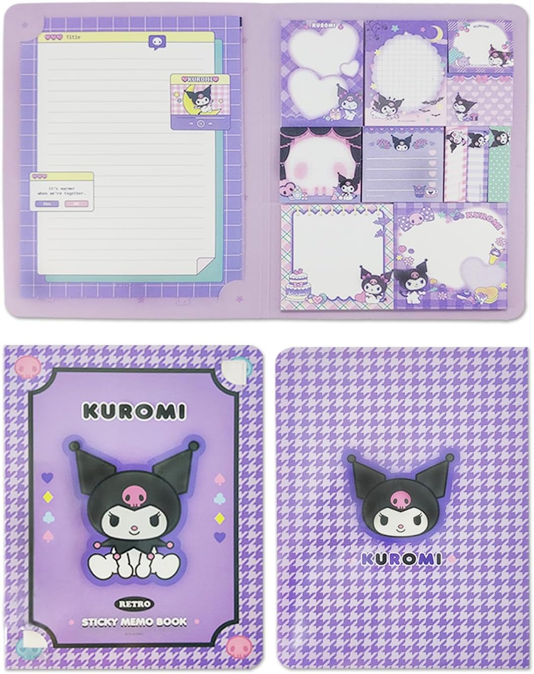 Amazon.com : WSHLLLFC Cute Sticky Notes Anime Kitty Sticky Notes Set ...