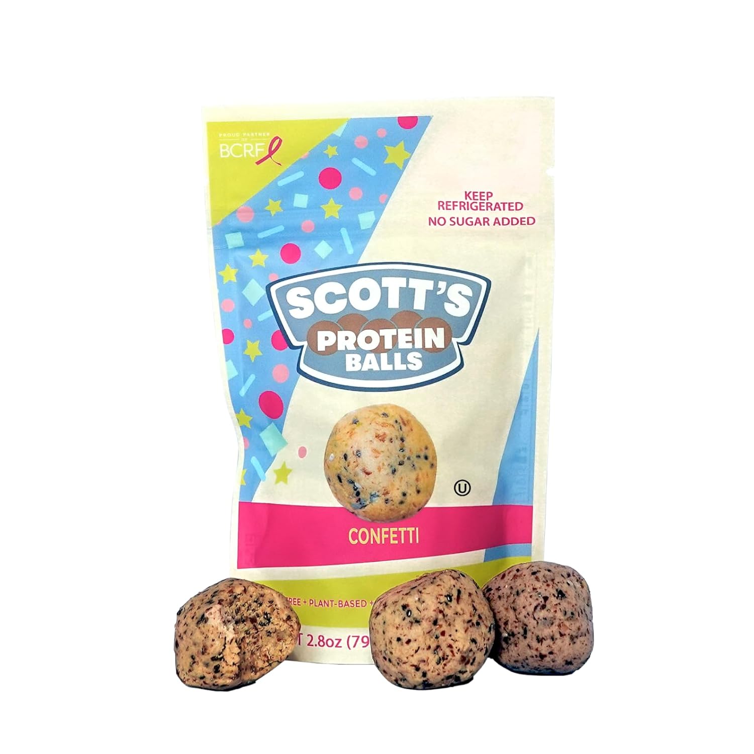 Amazon.com: Scott's Protein Balls Plant Based Protein Balls, Confetti ...