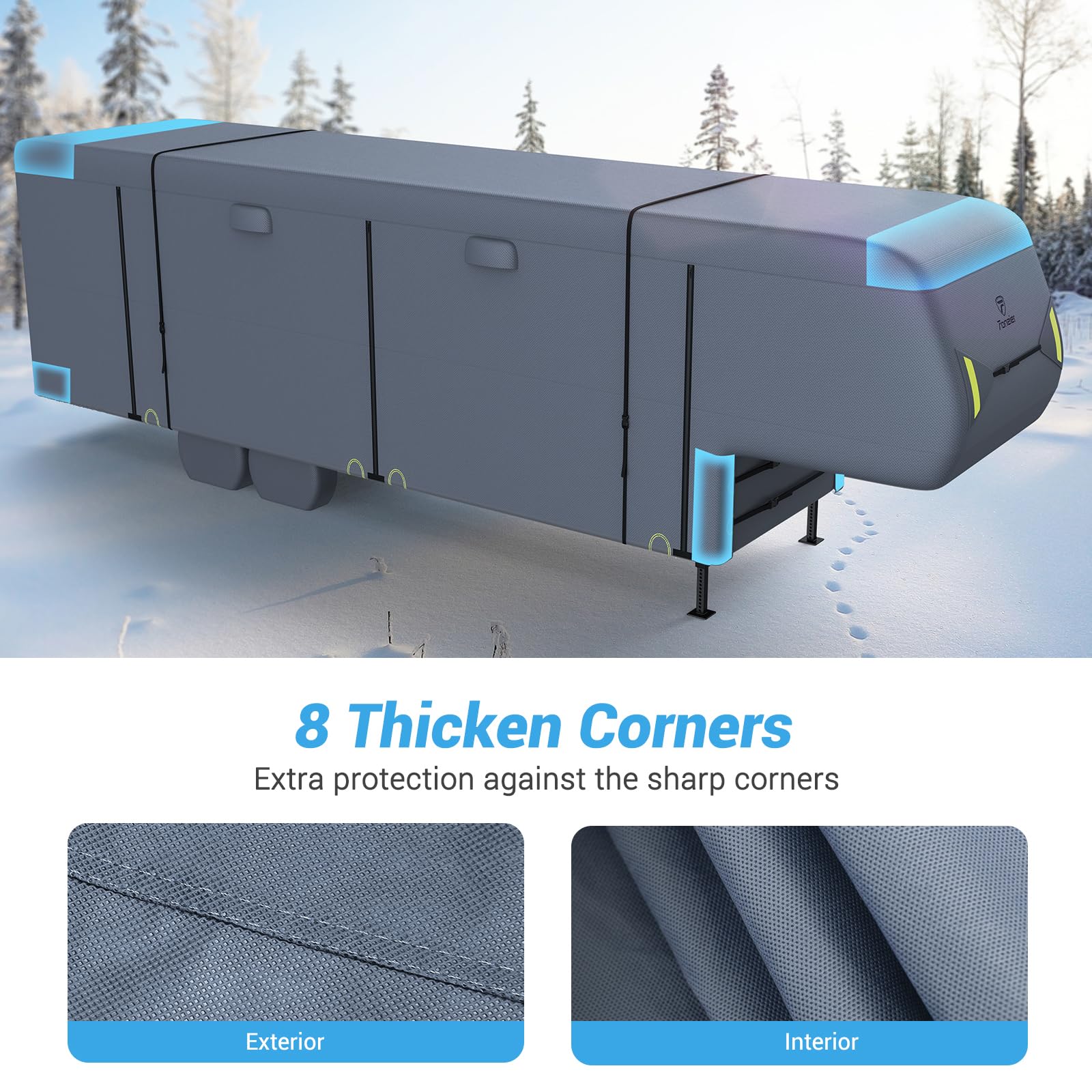 Snapklik.com : Fonzier 5th Wheel RV Cover Upgraded 6 Layers Heavy Duty ...